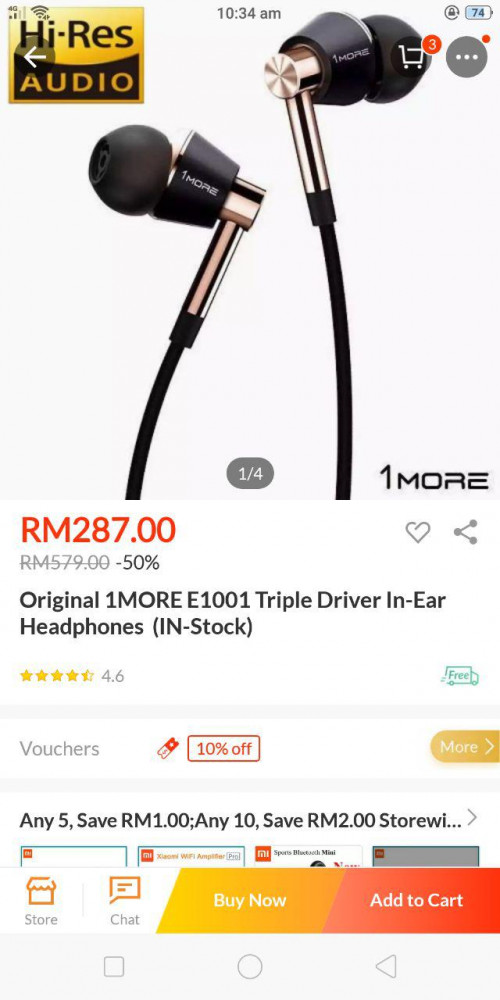 Buying Earphones from Lazada