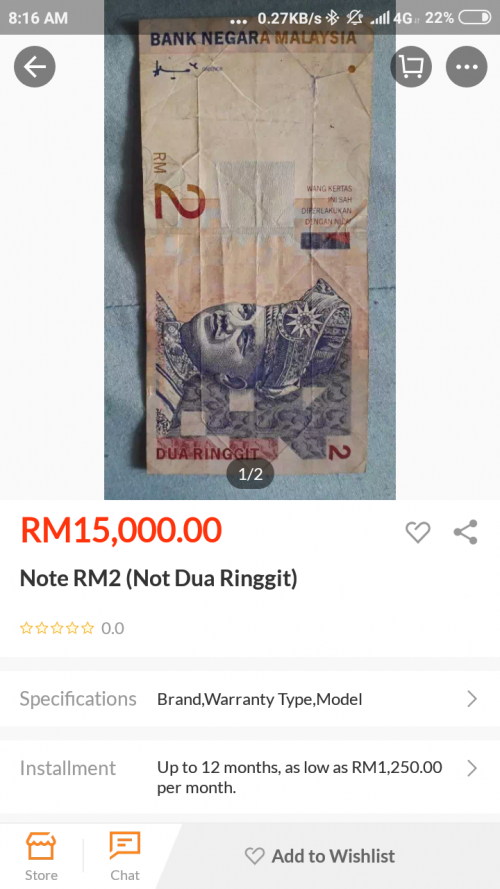 Quick buy RM2 (Not Dua Ringgit) for RM15k with