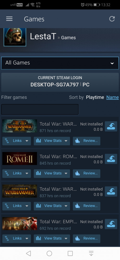come share steam game hour record
