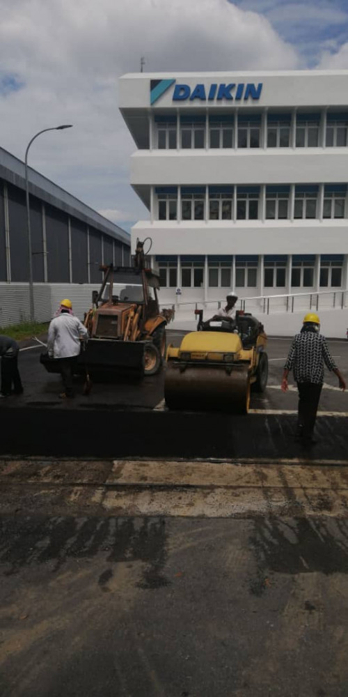Asphalt tar Road works