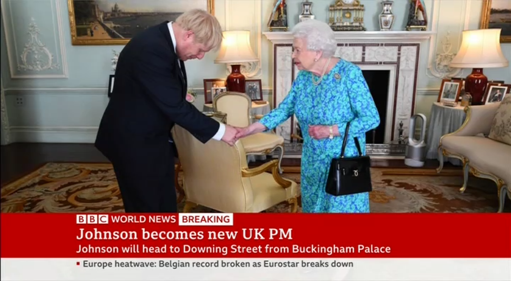 Boris Johnson sworn in as Prime Minister