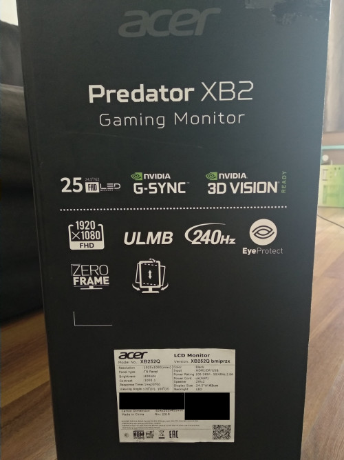 Acer Predator XB2 24.5" Full HD Gaming Monitor