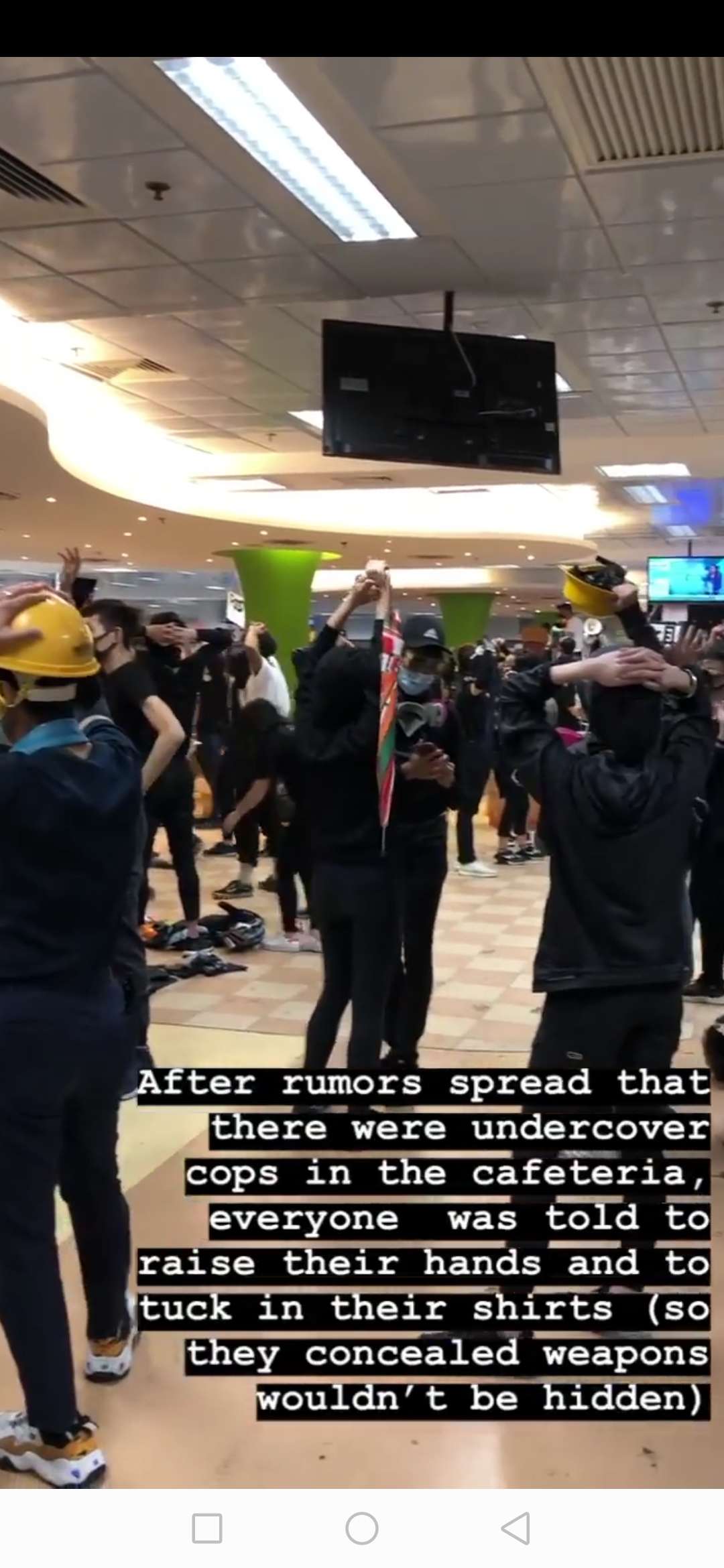 Inside university Hong Kong stronghold