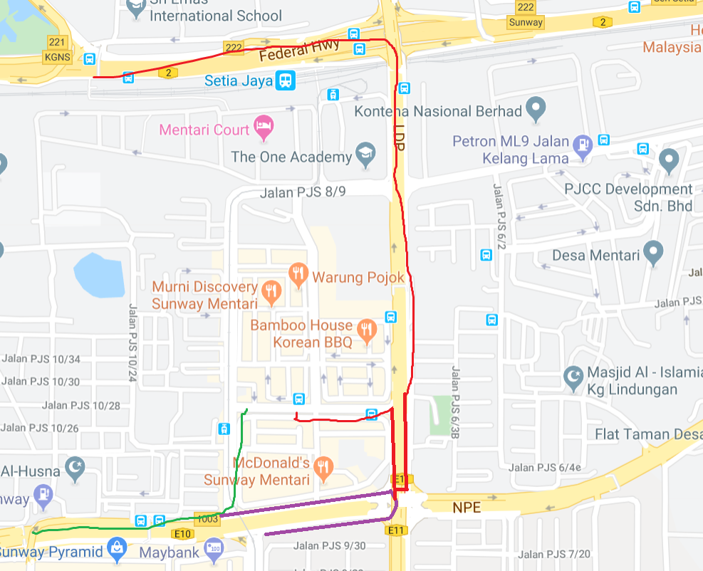 Why going to Sunway Mentari So jam?