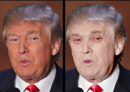 Donald trump without orange makeup