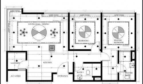 Lighting arrangement in living room