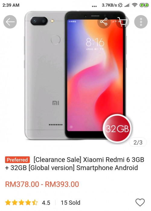 Cheapest Android under RM400