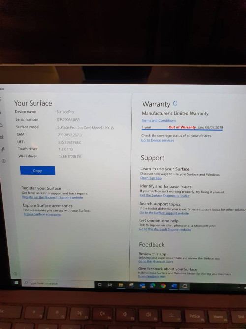 Microsoft Surface Pro 2018 - with freebies