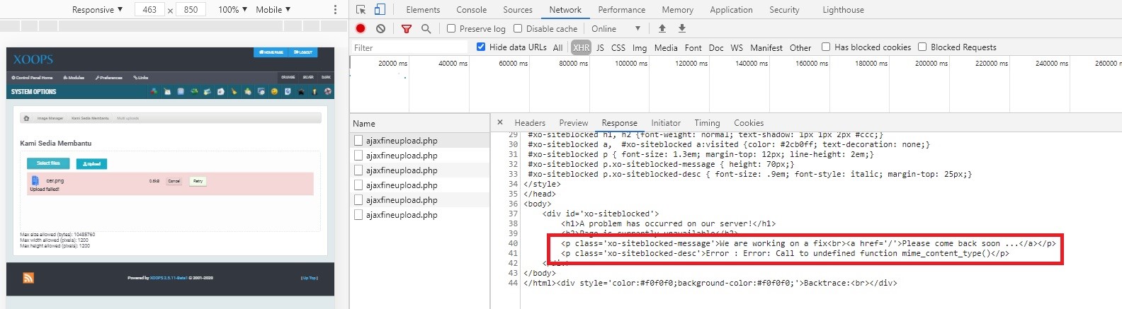 Failed to upload image using image manager multi upload fineuploader · Issue #888 · XOOPS ...