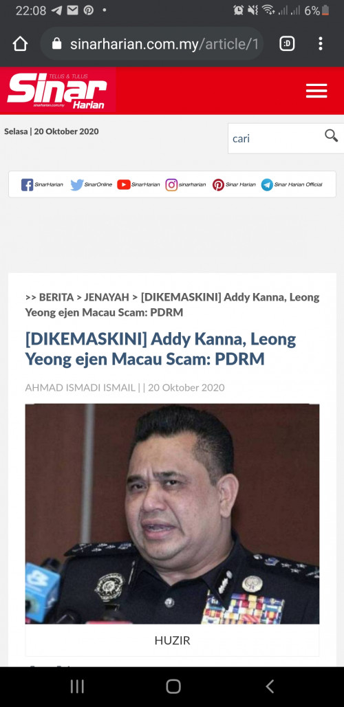 Addy Kanna, Leong Yeong tidak terlibat Macau Scam