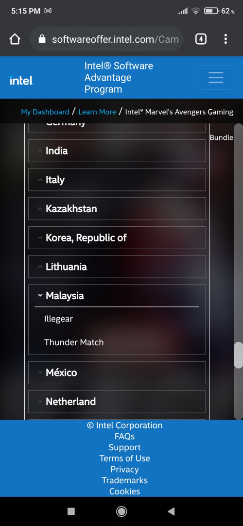 Claiming Intel Marvel's Avengers Gaming Bundle