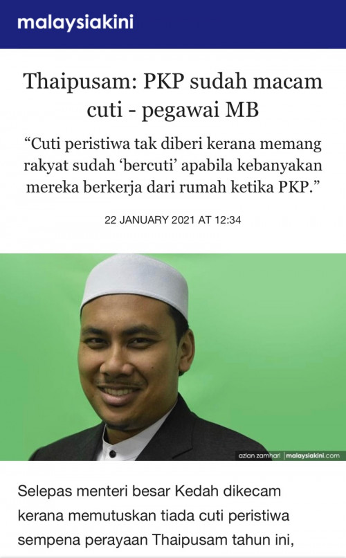 PKP ialah cuti jadi tak payah cuti lagi