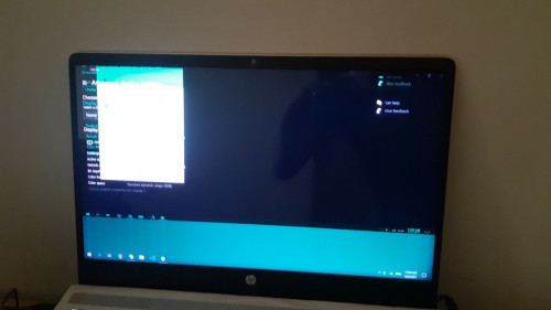Glitchy, distorted laptop screen