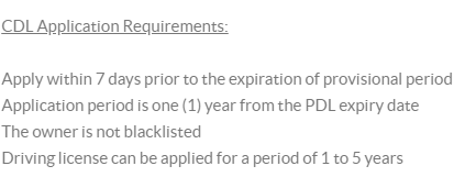 PDL to CDL license renewal (3 months due)