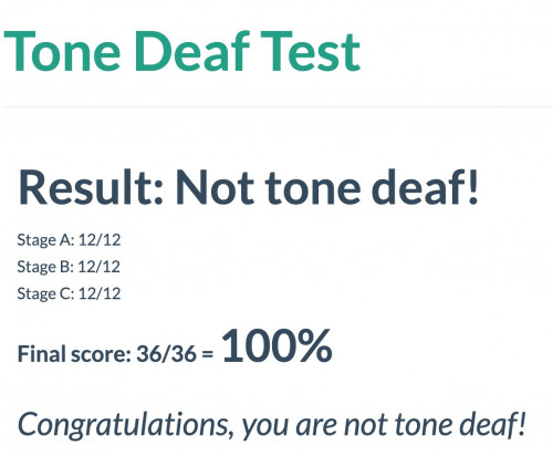 let's test your tone deaf..