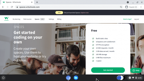 Host free static websites at W3Schools (new)