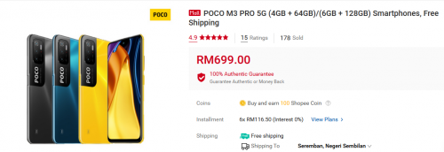 Best under rm700 smartphone