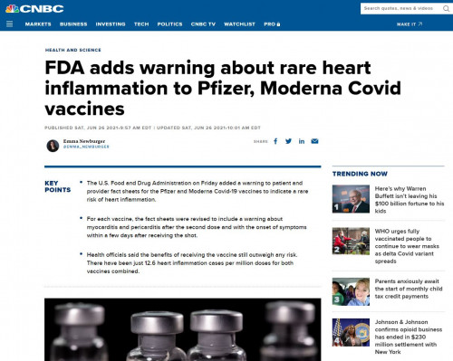 FDA revised fact sheet of Pfizer + Moderna shots