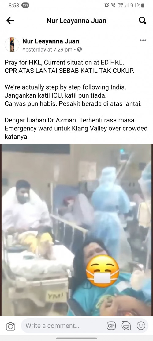 ICU HTAR, Klang sesak