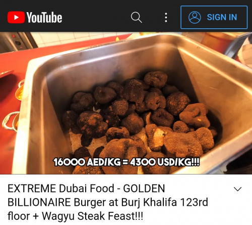 GOLDEN BILLIONAIRE Burger Burj Khalifa 123rd floor