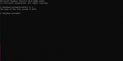 [RESOLVED] Volume C: is dirty