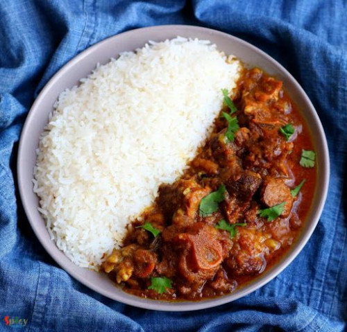 Mutton Peratal and basmati rice