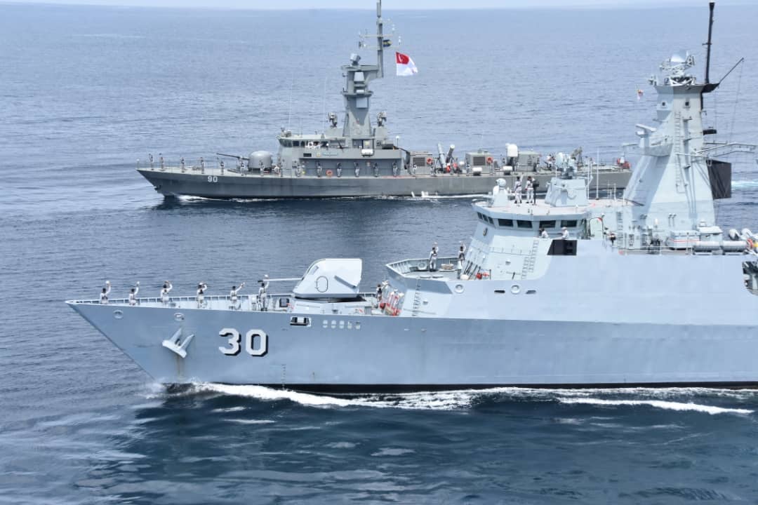 Malaysia and Singapore Navy joint naval exercise