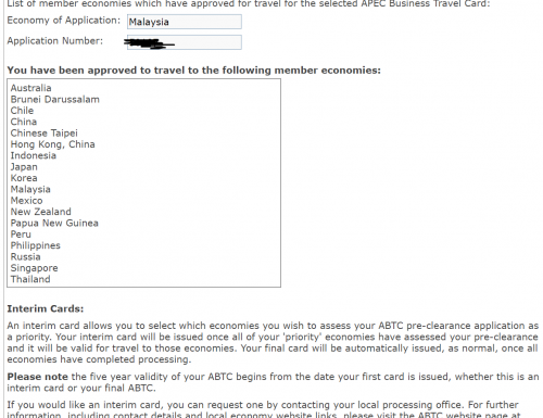 APEC Business Travel card
