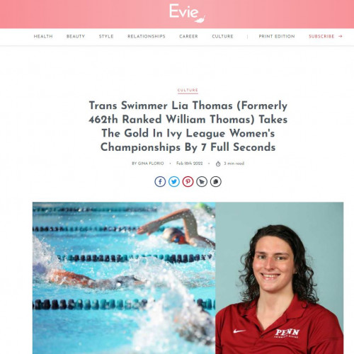 Trans swimmer wins championship by 7s