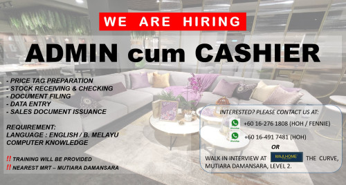 ADMIN cum CASHIER