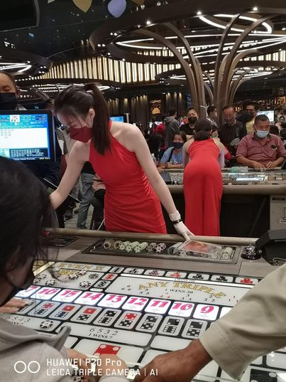 Female Genting Dealers In New Red Uniforms