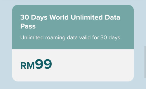 Maxis roaming for one month