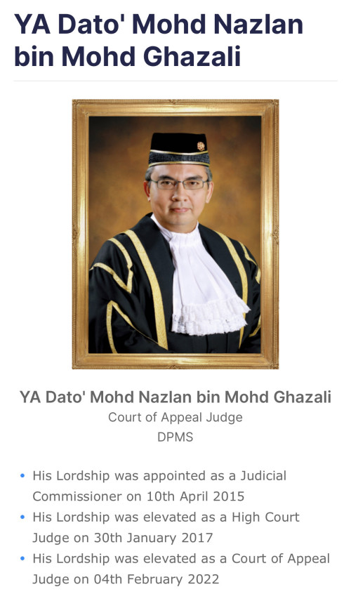YA Dato Mohd Nazlan Bin Mohd Ghazali