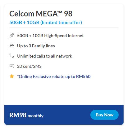 Celcom paying RM98 for 20gb