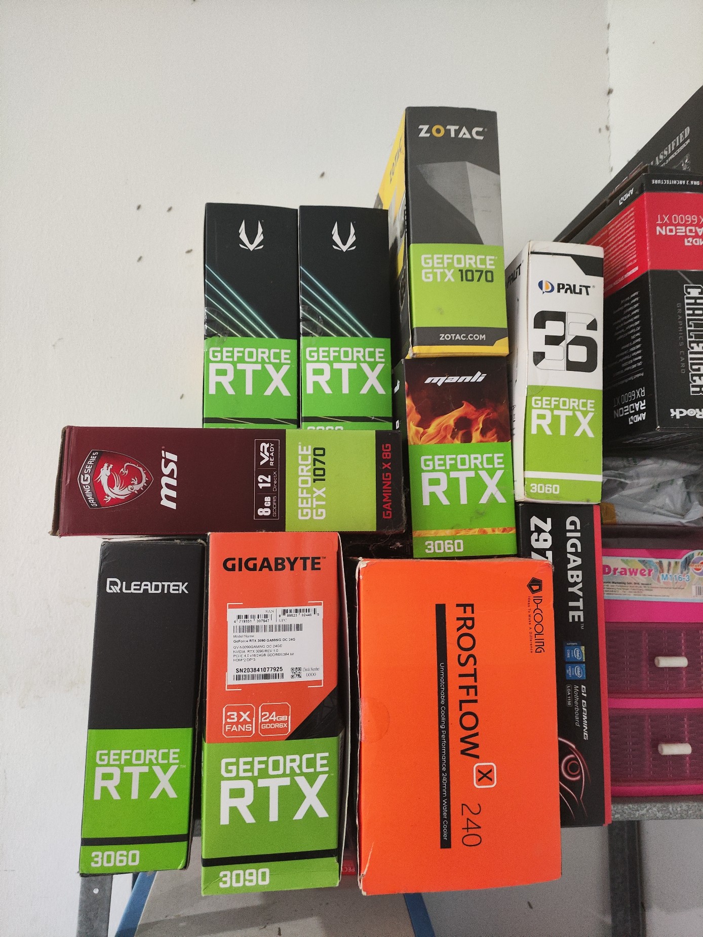 WTS MSI GTX1070 Manli RTX3060