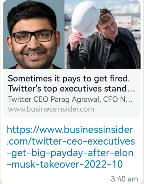 Twitter CEO, CFO fired and kicked out