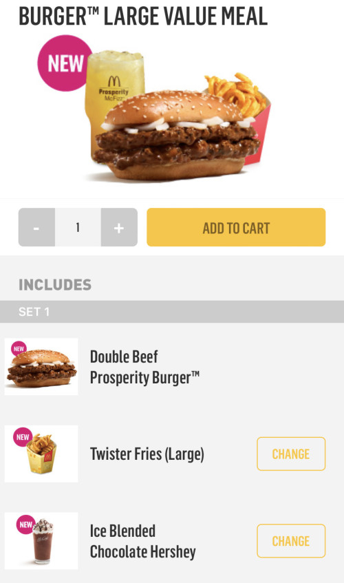 Mcd prosperity Large default to hershey ice blend