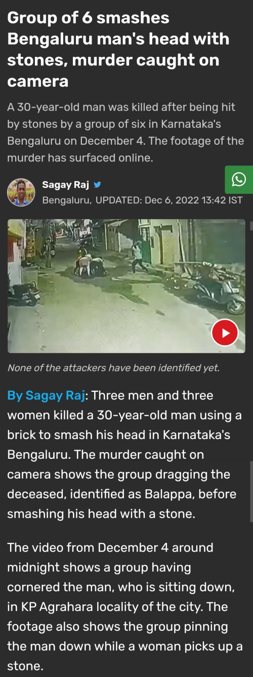 Mobs smashed man's head with stone