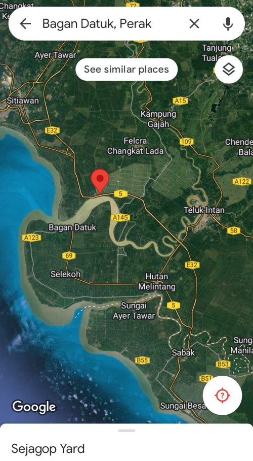 New bridge across Sg. Perak to Bagan Datuk
