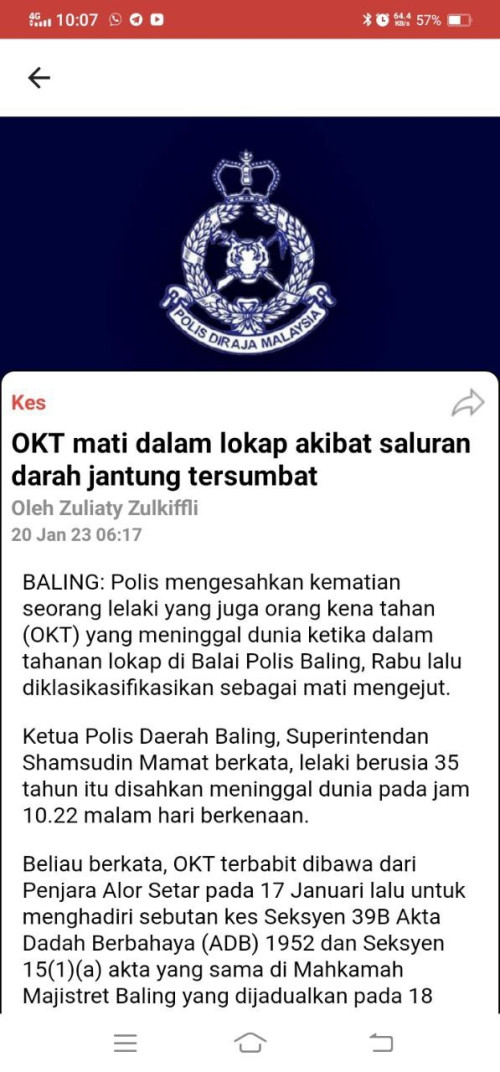 OKT mati dlm lokap