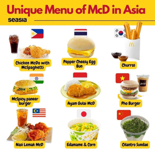 Unique McD menu in Asia