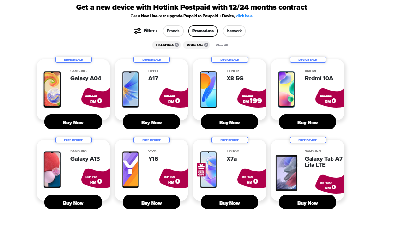 who use postpaid rm60 per month go get free phone