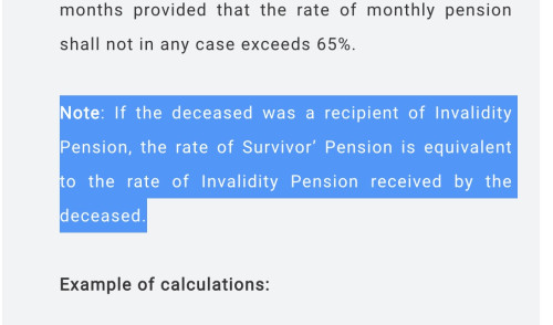 Perkeso "Invalidity Scheme" for widow? Question!