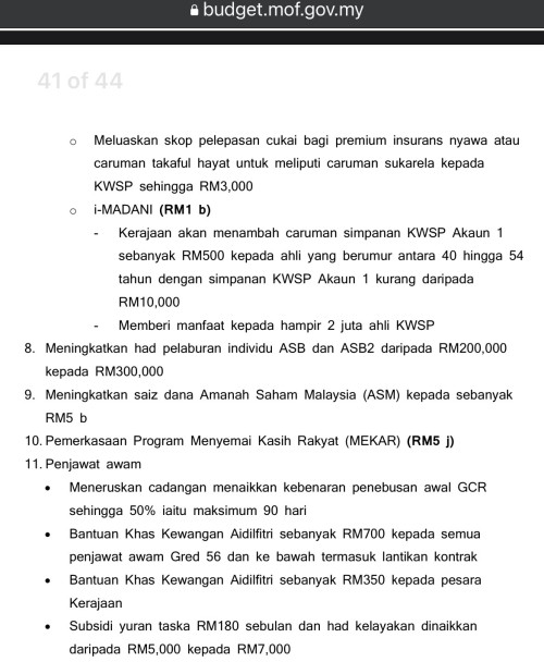 EPF increase to 100k, ASB1/2 increase to 300k