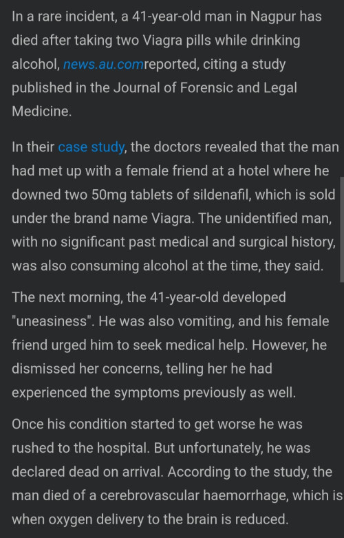 Viagra side effect