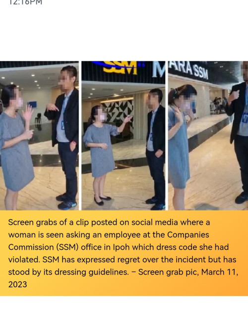 SSM stands by dress code, salah auntie