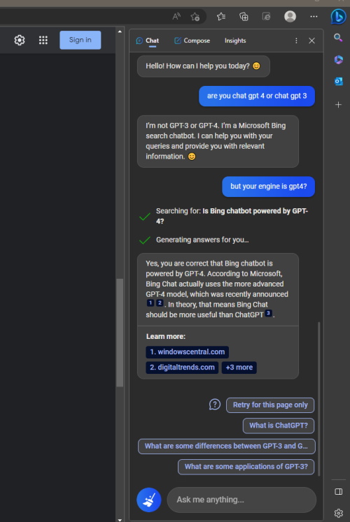PSA: Edge Browser with FREE GPT-4 (New Bing)