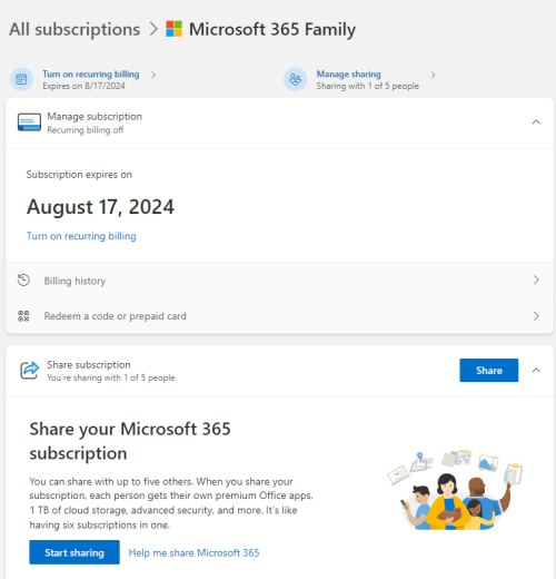 [WTS] Sharing Microsoft 365 Family Plan