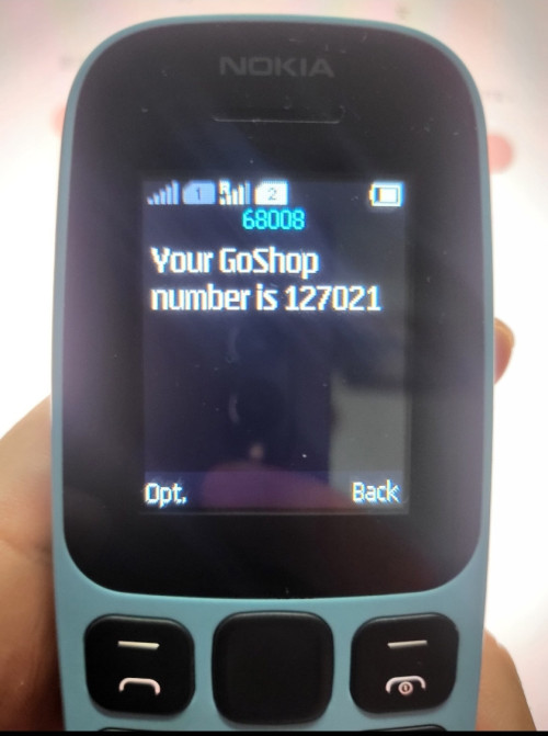 Prepaid OTP from 68886 goshop