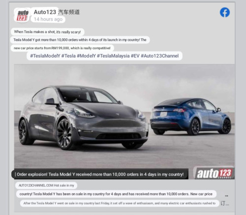 Tesla got 10k booking [FAKE NEWS]